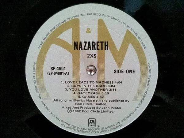 Nazareth – 2XS - 1982 – Vinyl Pursuit Inc