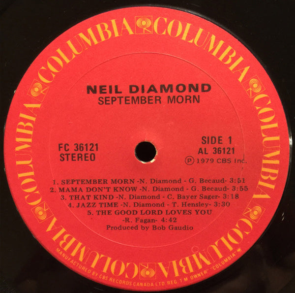 Neil Diamond – September Morn - 1979 – Vinyl Pursuit Inc