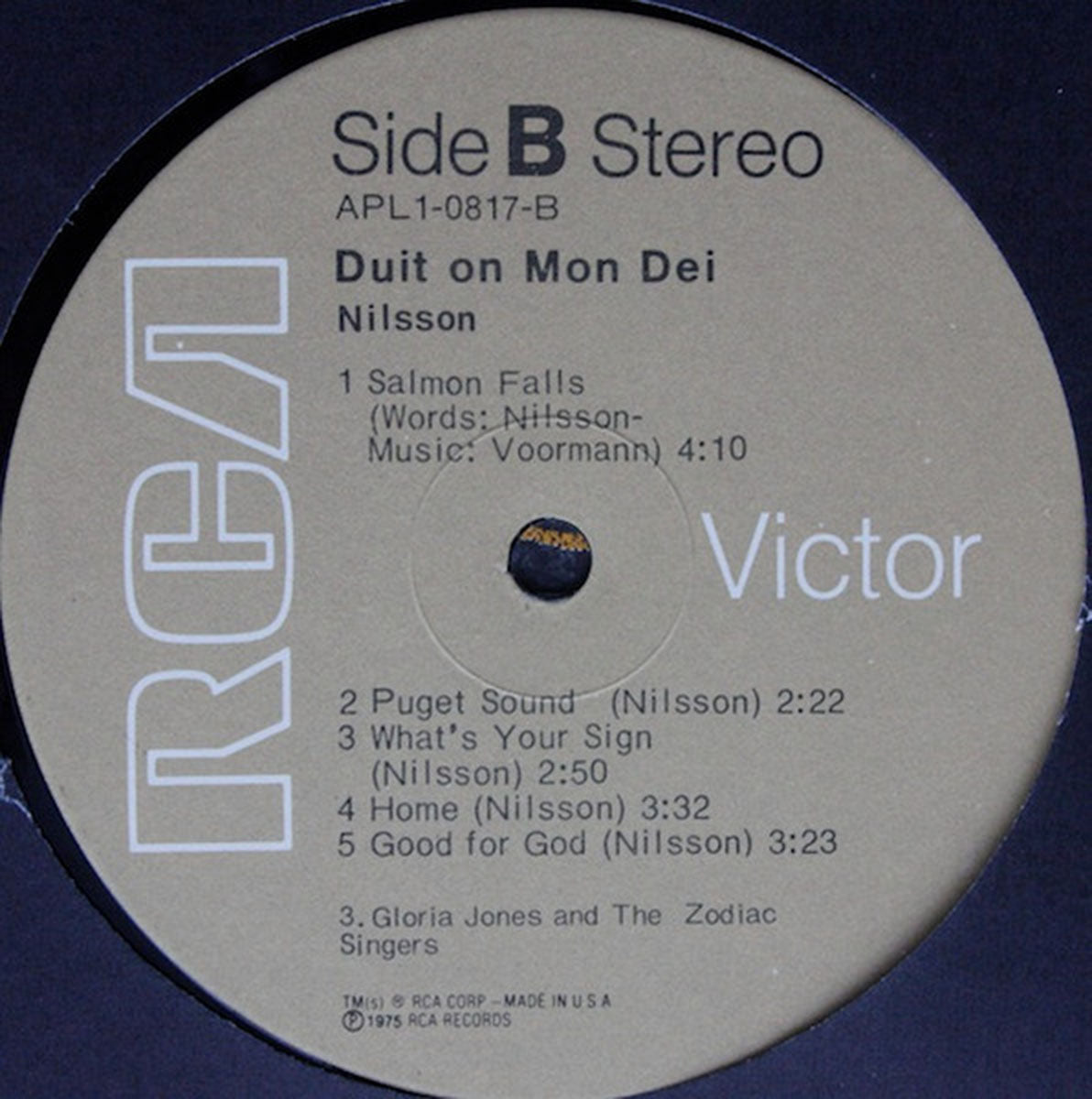 Nilsson – Duit On Mon Dei - US Pressing – Vinyl Pursuit Inc
