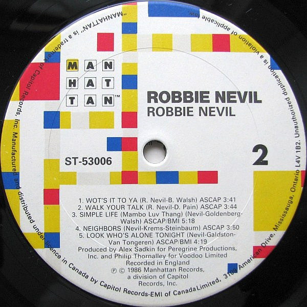 Robbie Nevil – C'est La Vie - 1987 – Vinyl Pursuit Inc