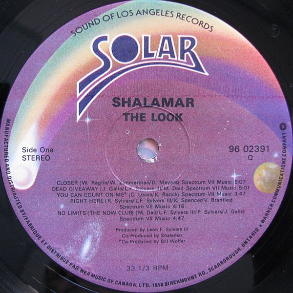 Shalamar – The Look - 1983 – Vinyl Pursuit Inc