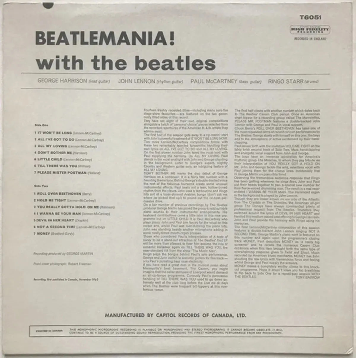 The Beatles ‎– Beatlemania! With The Beatles - Mono - RARE – Vinyl ...