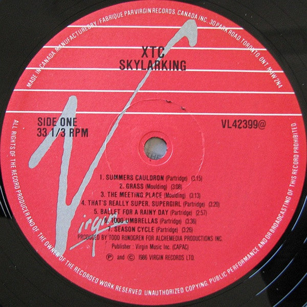 XTC – Skylarking - 1986 – Vinyl Pursuit Inc
